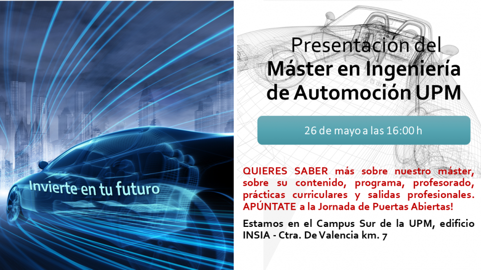 Presentación del Máster en Ingeniería de Automoción UPM - Master en ...